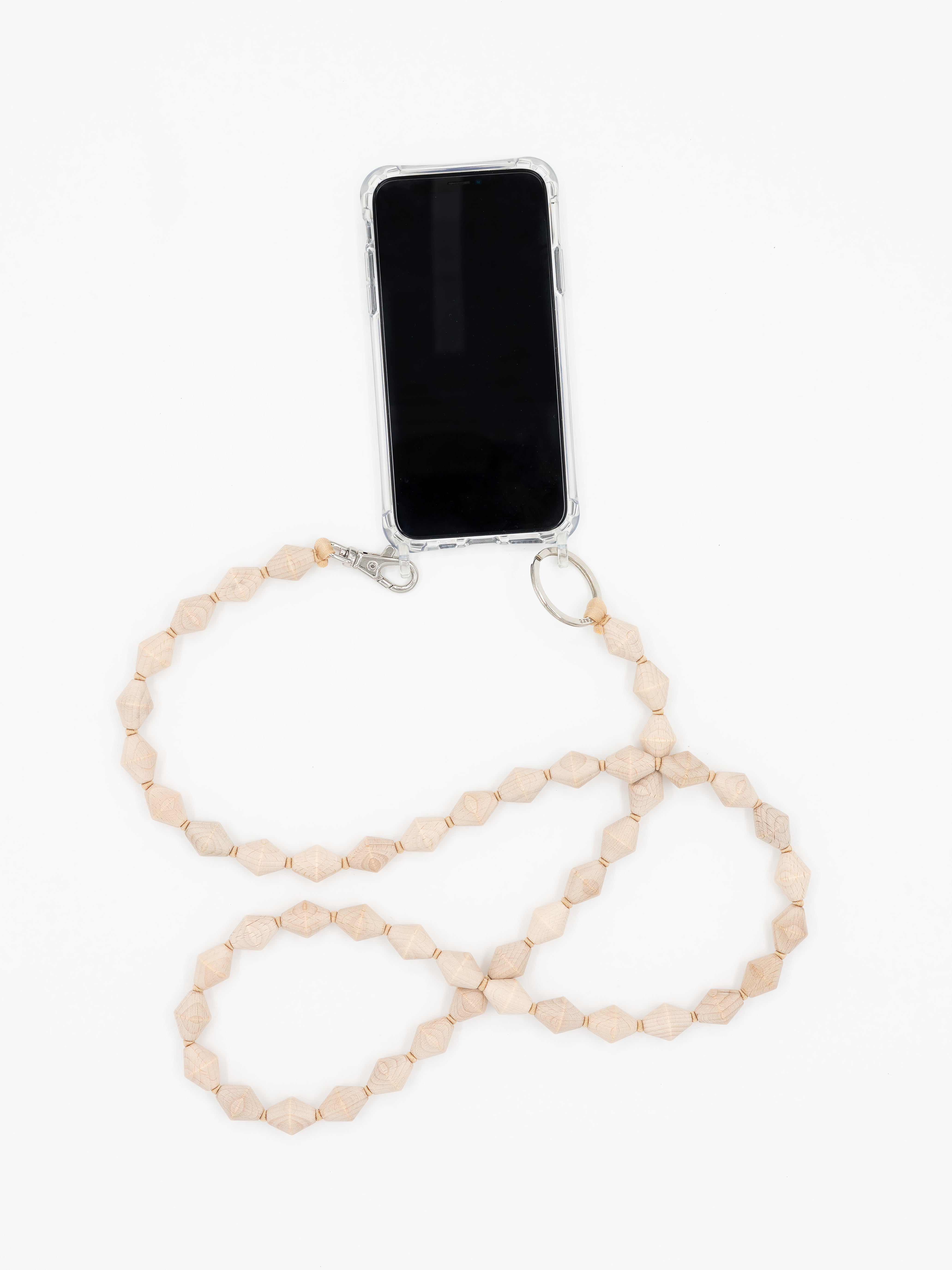 Zickzack Handykette, natural – ina.seifart